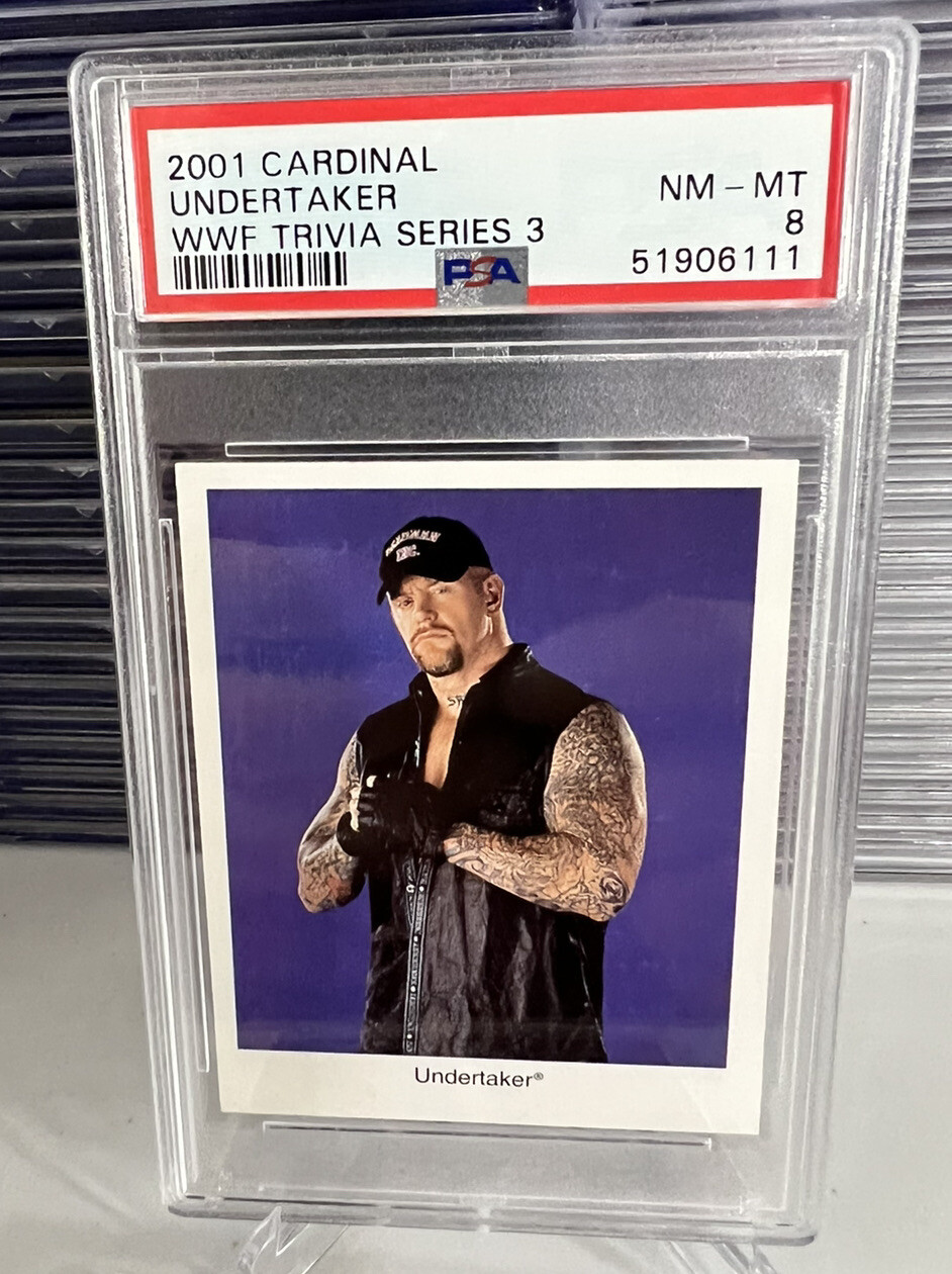 Undertaker 2001 Cardinal Wwf Trivia Series 3 White Psa 8 Pop 1 American ...