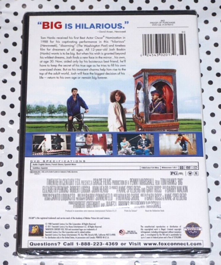 Big (DVD, 1988) Tom Hanks NEW- Sealed 24543020172| eBay
