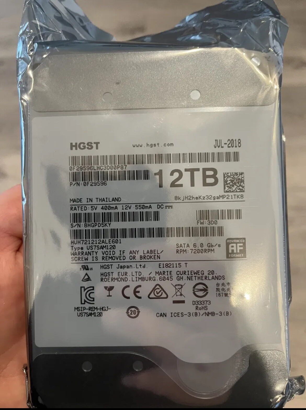 HGST 12TB 7200 RPM 3.5" Internal Hard Drive - HUH721212ALN600 for sale ...