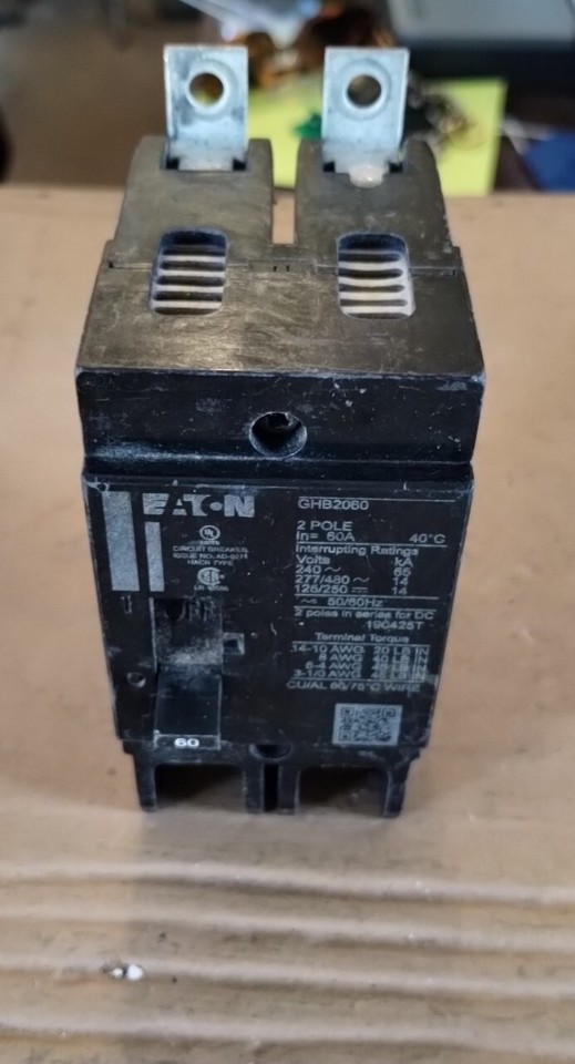 Eaton GHB2060. 2POLE 60AMP Circuit Breaker. | eBay