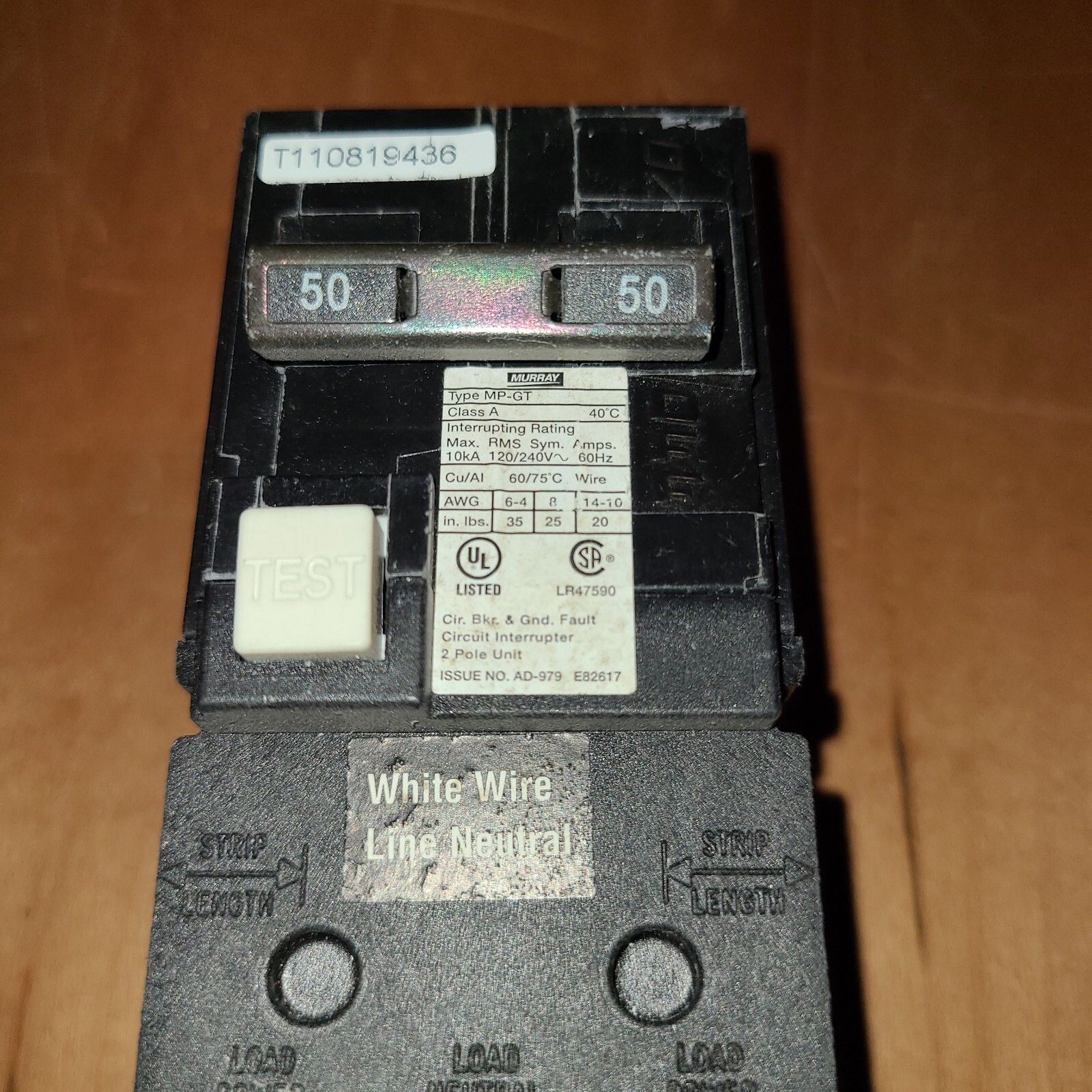 Ground Fault Circuit Interrupter Siemens QF250 50-Amp 2 Pole 240-Volt ...