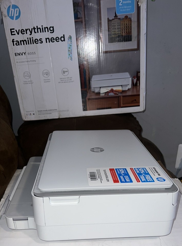 HP Envy 6055 All-in-One Wireless Color Inkjet White Printer Tested INK ...