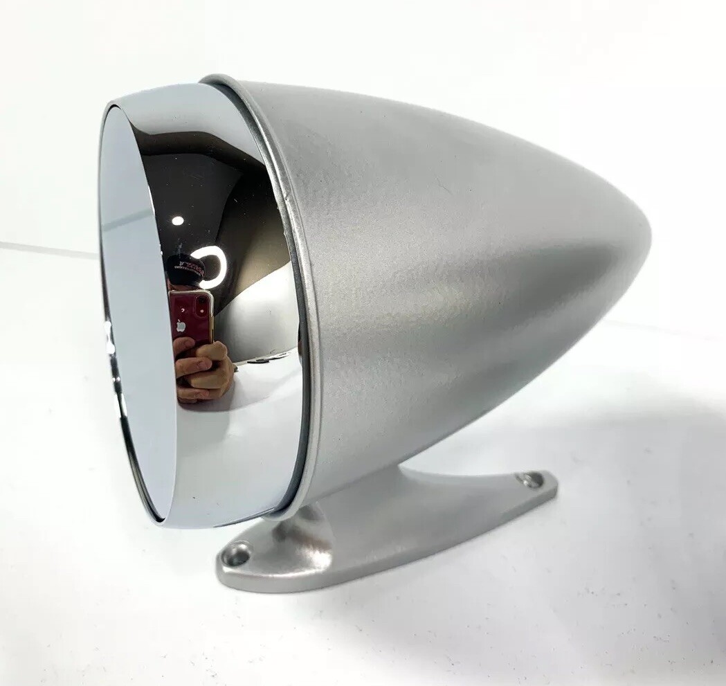 Pair Premium Bullet Style Silver Side Mirrors For 1965-1968 Ford ...