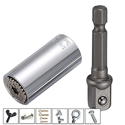 ACENIX® 2 Pcs Universal Gator Grip Socket Adapter Power Drill Adapter ...