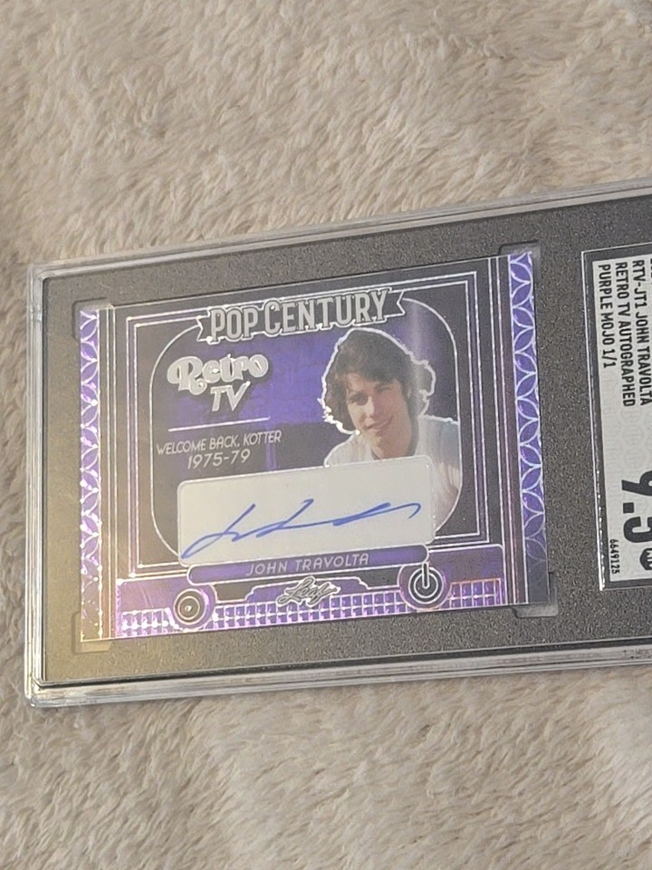 2024 John Travolta Autograph Leaf Metal 1/1 Card Kotter | eBay