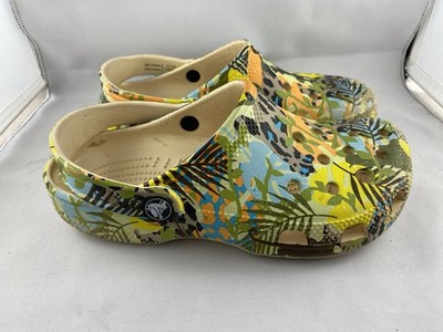 Crocs Classic Clogs Tropical Jungle Kids Junior Size 3 J3 Comfort Slip ...