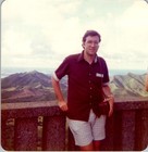 Hawaii Poly Lookout 1976 Photograph Man on Stone Wall Vintage Snapshot ...
