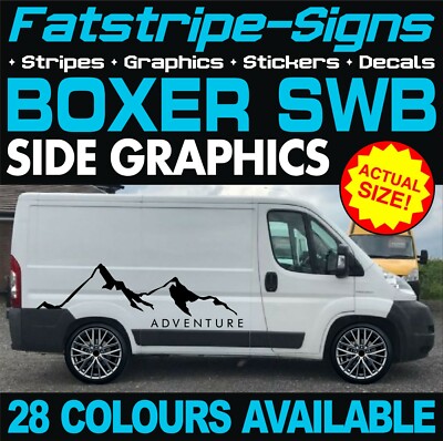 to fit PEUGEOT BOXER SWB L1 GRAPHICS STICKERS STRIPES DECALS CAMPERVAN ...