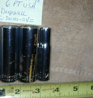 3 Craftsman DEEP WELL SOCKETS 3/8" DRIVE 6 POINT G SERIES USA | eBay