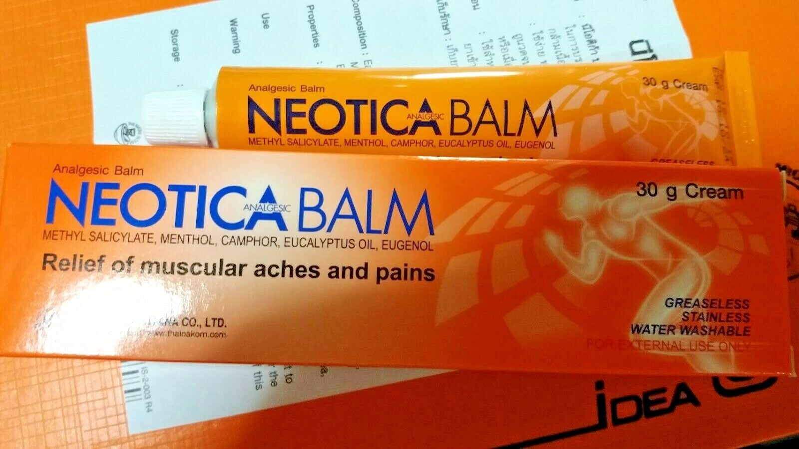 1 X Neotica Balm Analgesic Cream Relief of Muscular Aches and Pains 30g ...