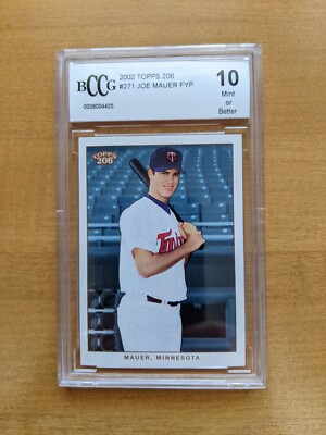 Joe Mauer 2002 Topps 206 #271 Rookie Card BCCG 10 | eBay