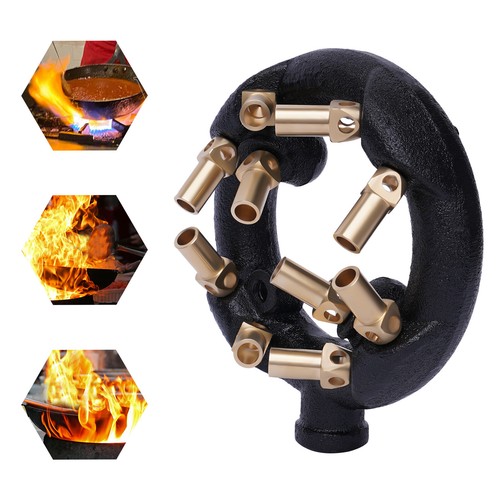 Natural Gas 10 Tips Jet Burner Round Cast Iron Brass 80000 BTU/Hour ...