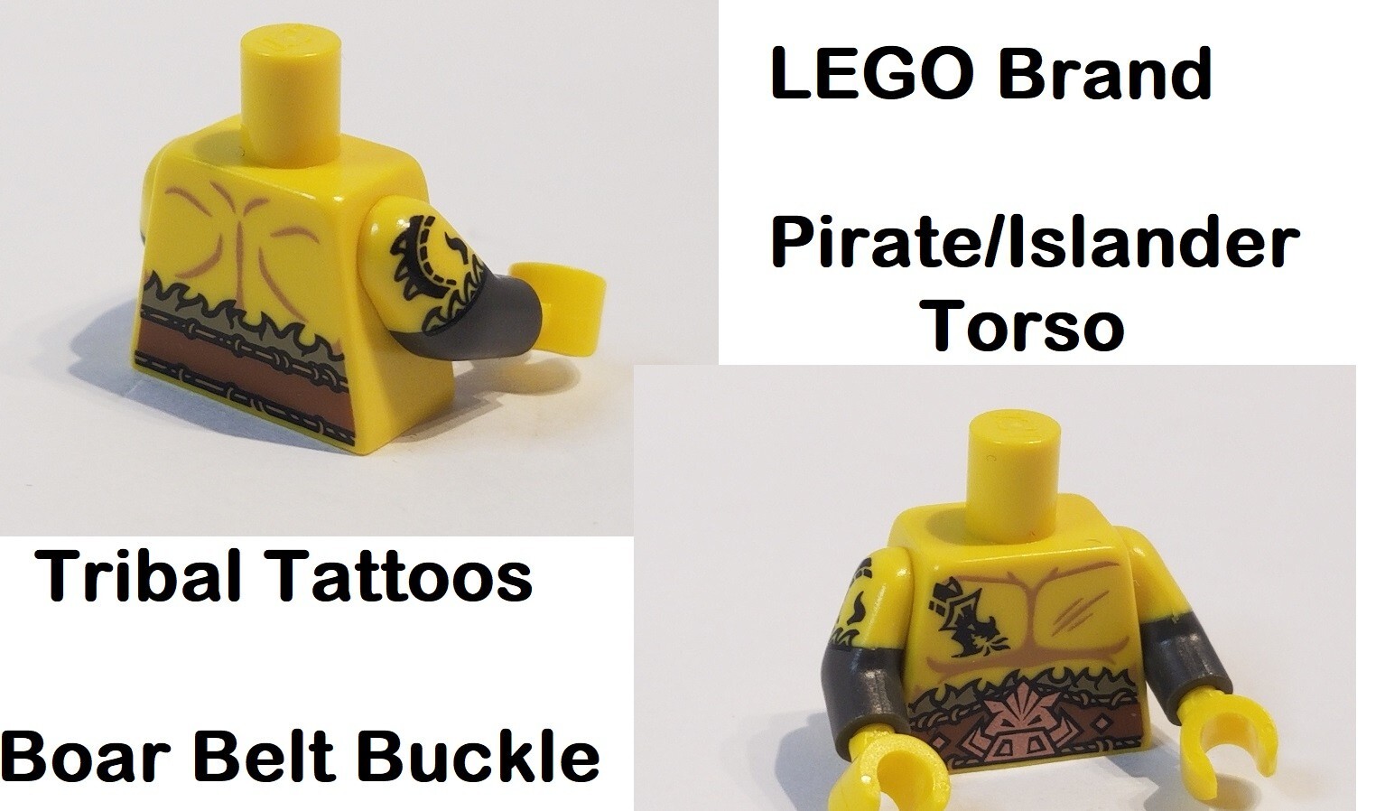 LEGO Pirate Dwarf DRAGON TATTOO 2017 BOAR Copper Belt BAR MUSCLES ...