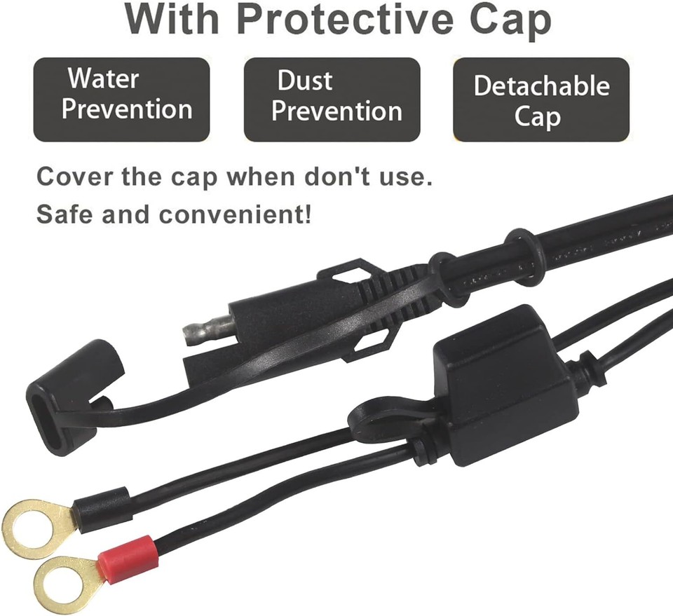 3 Packs Battery Terminal Ring Sae Connector Harness Charger Cable ...