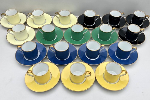 LARGE SET (18) Noritake Bright Demitasse/Espresso Cup & Saucer Sets ...