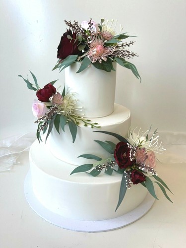 Australian native flowers wedding cake topper rustic flower eucalyptus ...