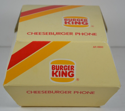 Burger King Cheeseburger Phone #HP-306 1987 Complete 052324MGL2 | eBay