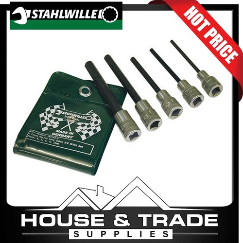Stahlwille Socket Set 5 Piece Metric Long Inhex 3/8" Dr SWVP2049/5 | eBay