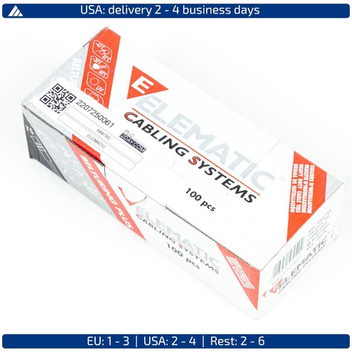 ELEMATIC 6447XE, Cable ties: 100 pcs, TS, 132x9 mm, Diam: 8+27mm, max ...