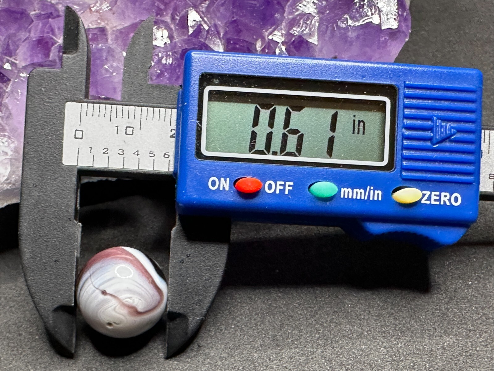 Wonderful Vintage M.F. Christensen CAC Akro Slag Marble - Purple ...