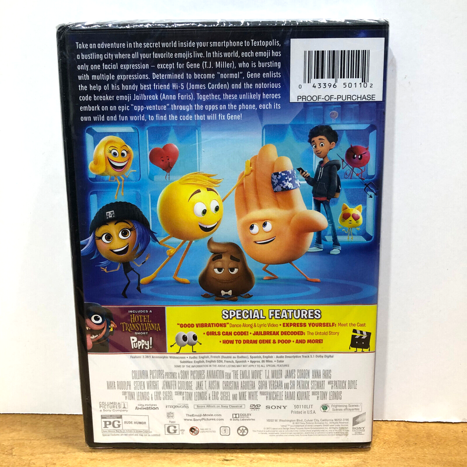 The Emoji Movie (DVD, Widescreen, 2017) BRAND NEW | eBay
