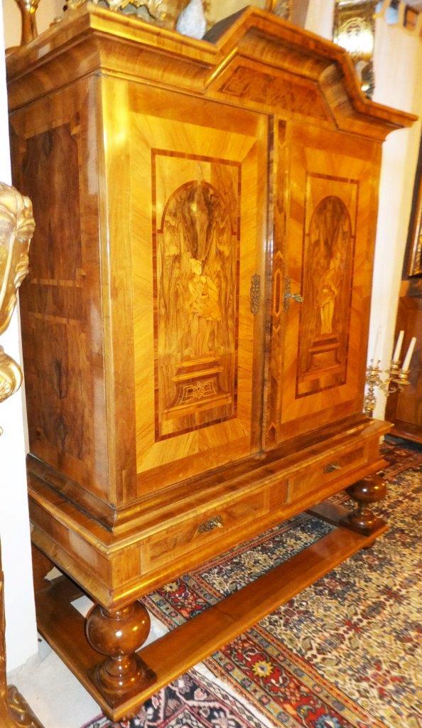 Barock Intarsien Marketerie Säulen Schrank Baroque Hall Cabinet ...