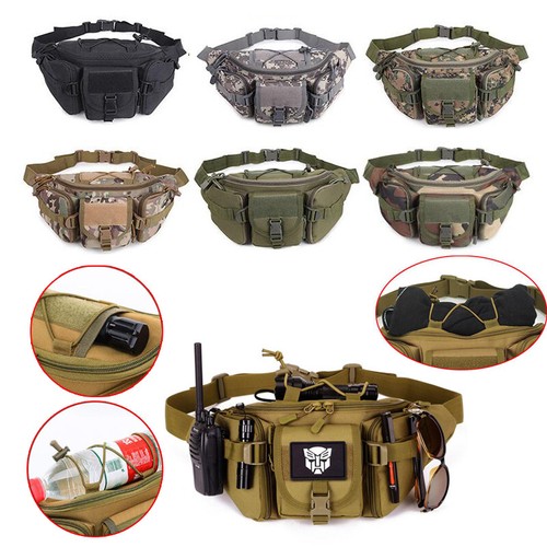 Sport Utility Tactical Men Waist Bag Pack Pouch Military Hiking Camping ...