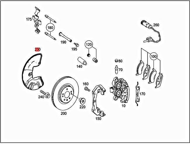 Genuine Mercedes-Benz Splash Shield 1664210220 OEM for sale online | eBay