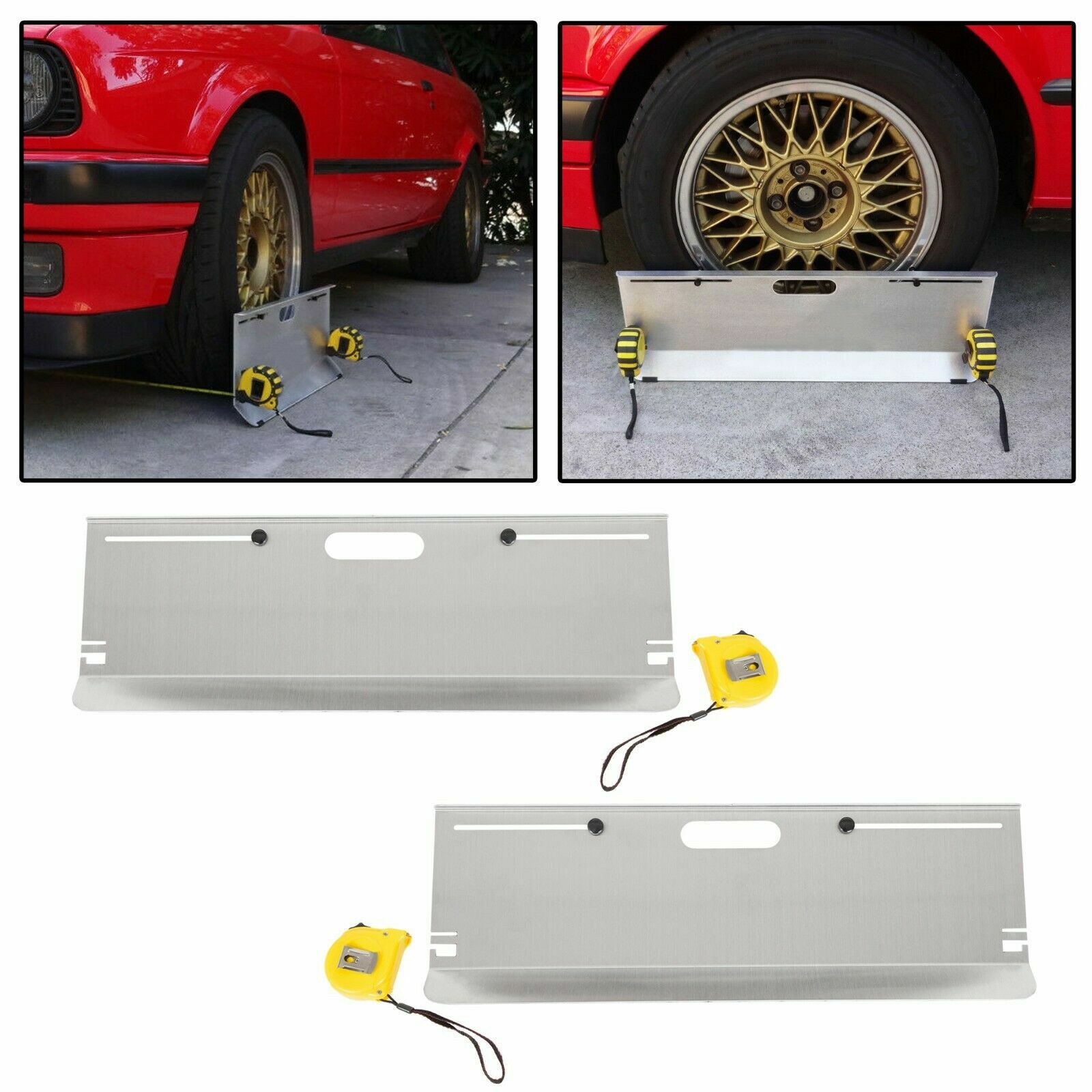Compact 2-Wheel Alignment System Camber/Caster/Toe Gauge Tool Toe Plate ...