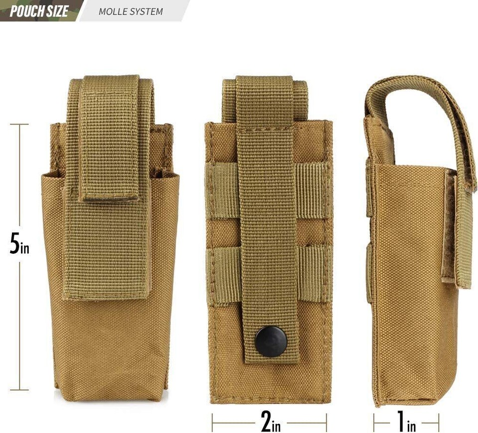 Tactical OC/Mace Spray Holder Pouch MOLLE Police Duty Pepper Spray ...