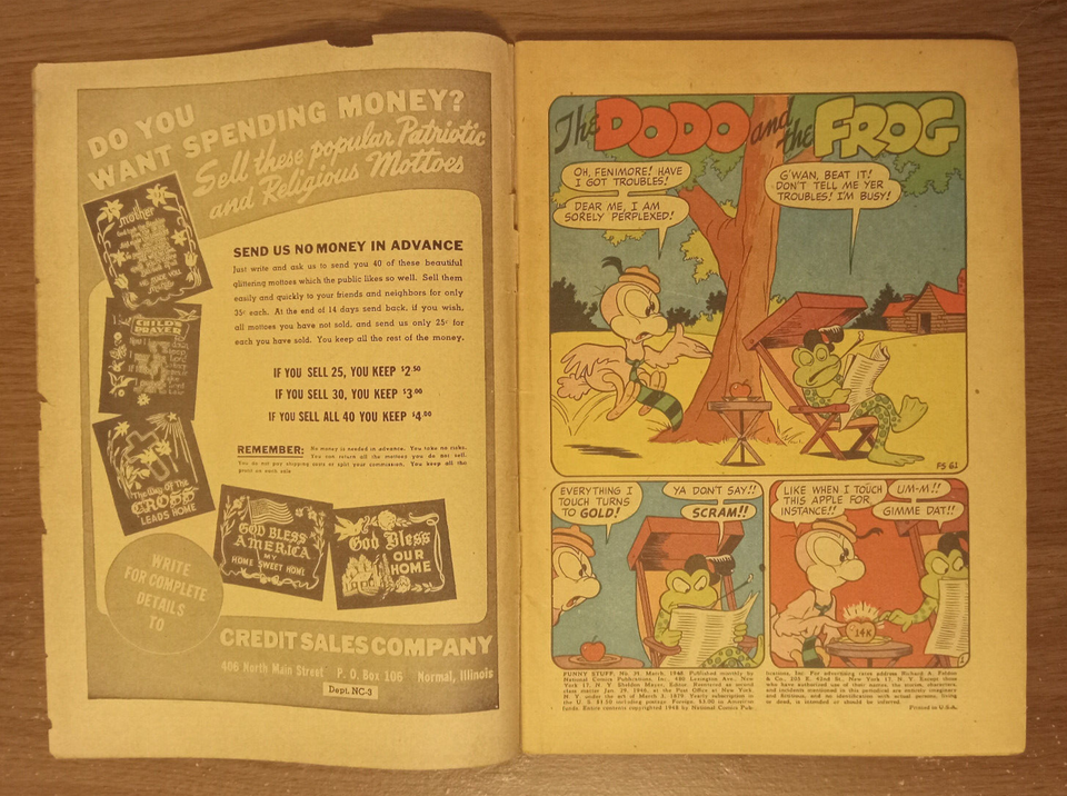 Funny Stuff #31 - Featuring The Dodo and the Frog - DC Comics, March ...