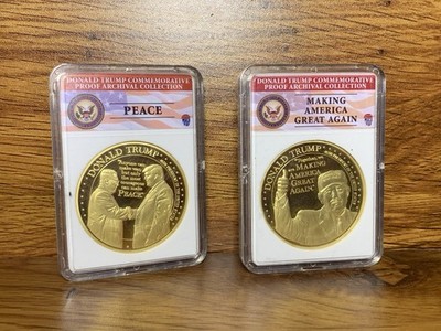 American Mint Donald Trump Commemorative Coin Proof Archival Collection ...