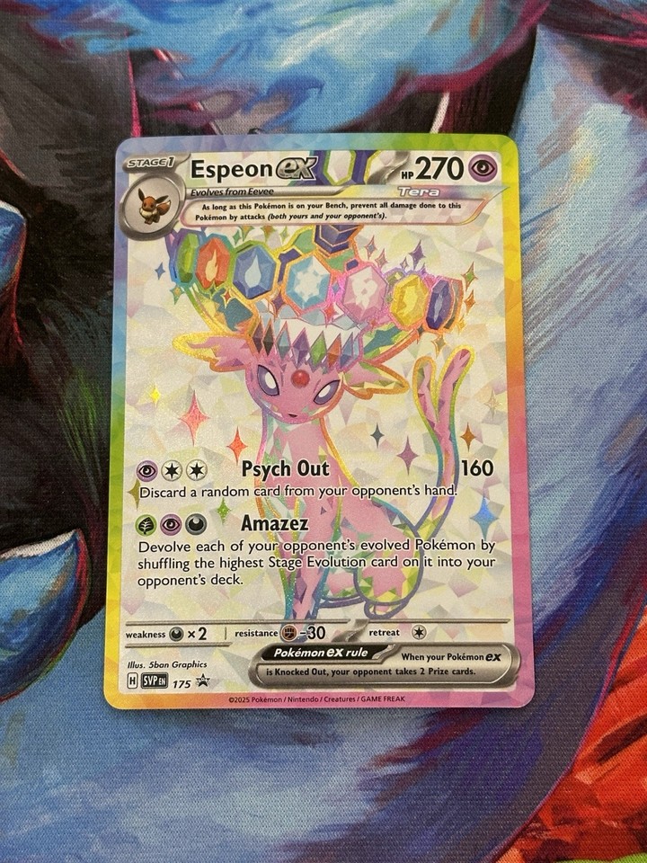 Espeon EX 175 Black Star Promo Prismatic Evolutions Pokemon 2025 Card ...