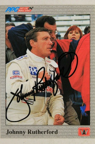 Johnny Rutherford Autographed Signed 1991 AW Sports Indy Car Card #54 ...