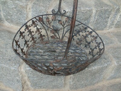 Korb Metall Pflanzkorb Blumenkorb Erntekorb Pflanzgefäß Decokorb Chabby ...