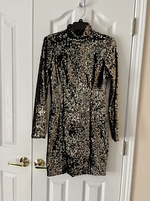 Milly Gold Sequin Dress Size 6 | eBay