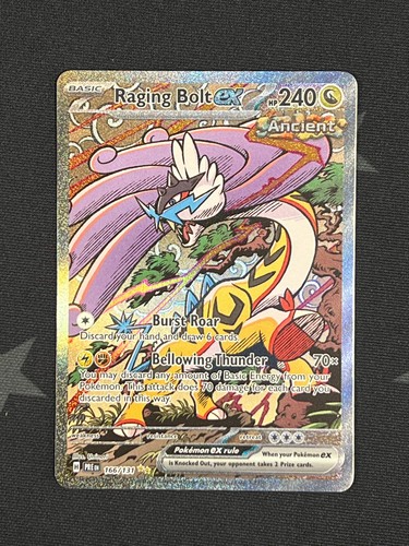 Pokémon Prismatic Evolutions Raging Bolt EX SIR 166/131 | eBay
