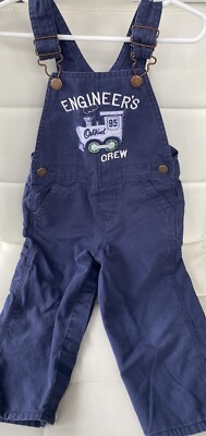 Oshkosh Overalls 24 Months Blue Train Engineer Design Free Shipping! | eBay