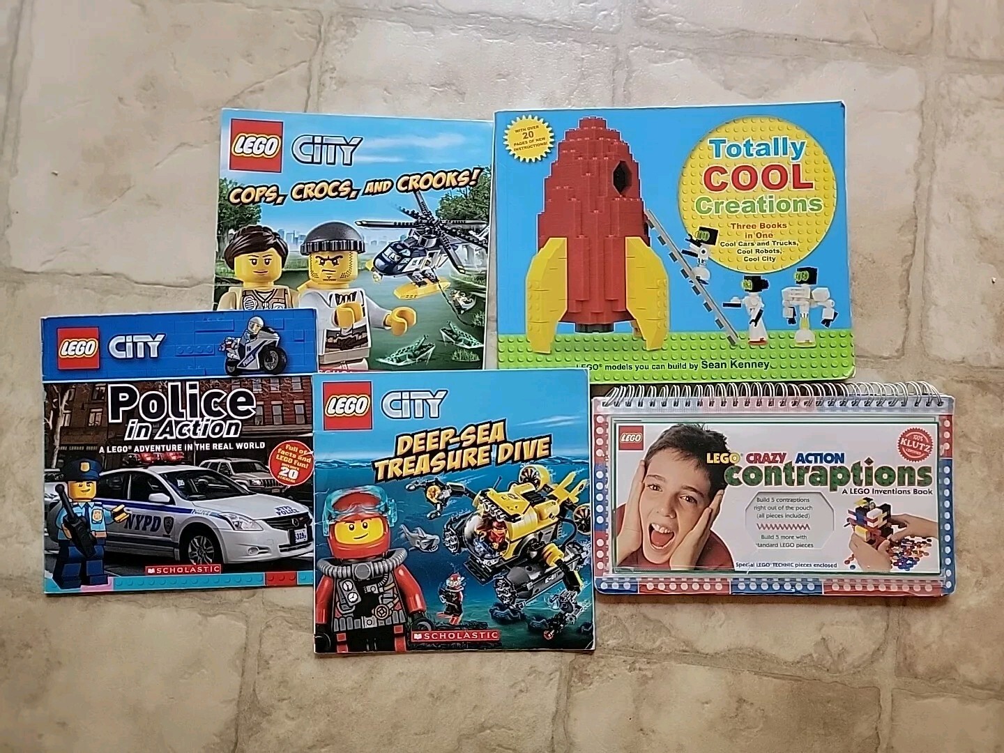 Lot of LEGO Books - Build Cool Creations and Contraptions, City & Easy ...