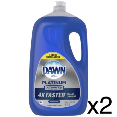 Dawn Platinum Advanced Power Dishwashing Liquid 2.66L - 2 PACK | eBay ...