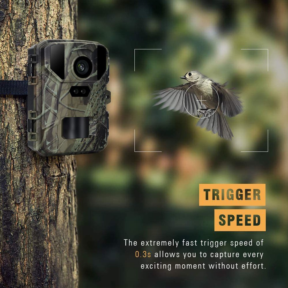 1/4 Pack Mini Trail Camera 24MP 1080P Game Hunting Motion Activated ...