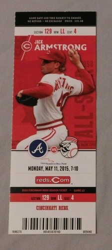 2015 Cincinnati Reds Ticket Stub Pick One - unused Season Ticket | eBay