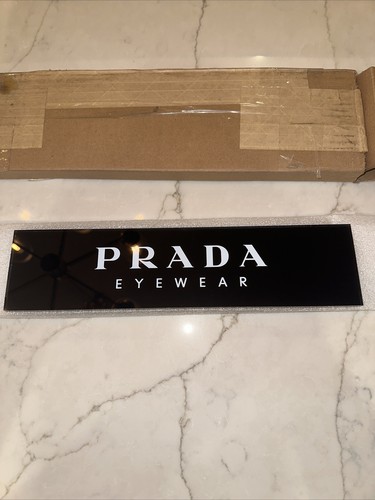 PRADA EYEWEAR LOGO DISPLAY PLAQUE IN BLACK PLEXIGLASS,(ORIGINAL),from ...