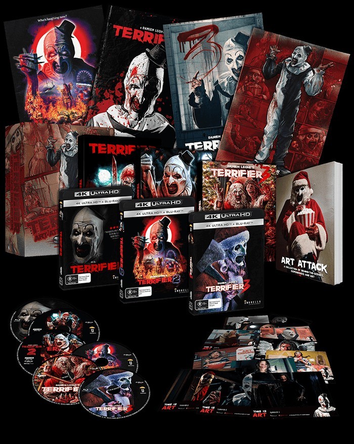 TERRIFIER 1 2 3 Art Attack Collection Box Set Umbrella Limited Ed 4K ...