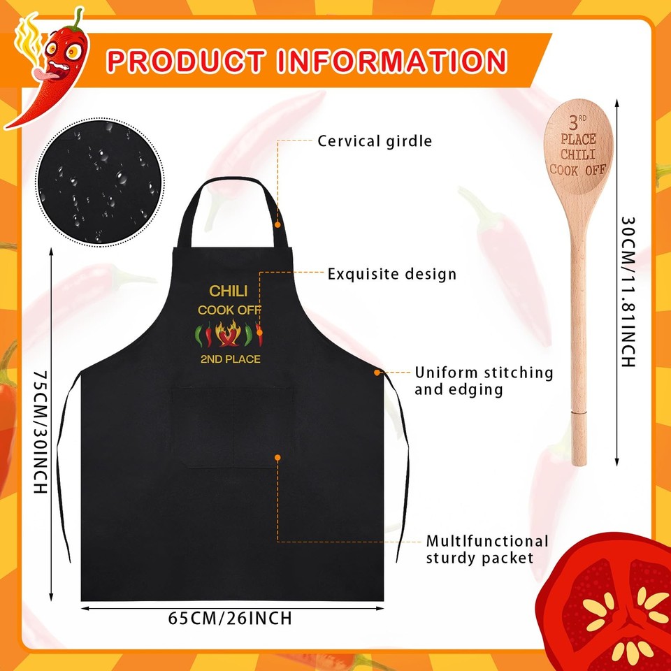Taiyin 6 Pcs Chili Cook off Prizes Set Funny Chili Cook off Aprons ...