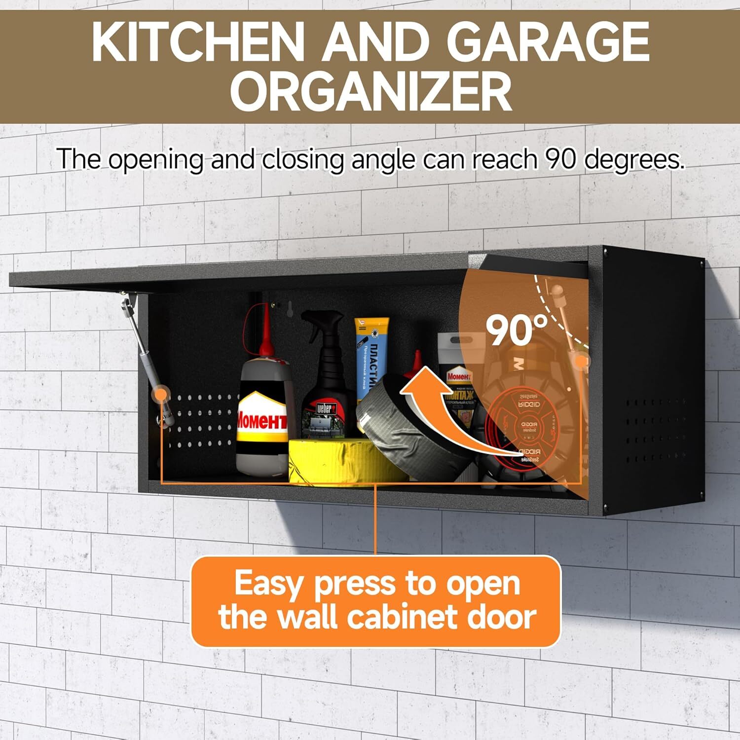 Metal Cabinet Wall Mount Tool Box Cabinet Wall Garage Kitchen Storage ...