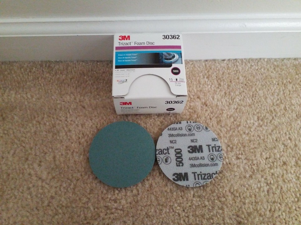 3M Trizact Hookit Foam Discs 3" 1000•3000•5000•8000 grit. 8 Disc Kit | eBay