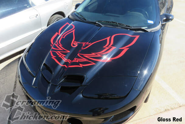 1998-2002 Trans Am WS6 80's Style Phoenix Hood Bird Vinyl Decal MATTE ...