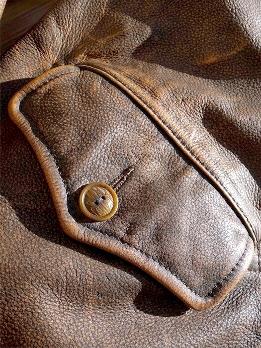 Mens Vintage Style Tea-core Cowhide Leather Jacket Embroidery Washed ...