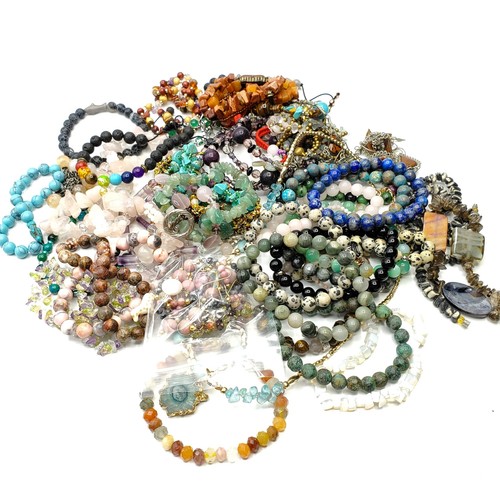 Lot Of Gold Silver Tone Assorted Wearable Stones Bracelets 1.8Lb | eBay